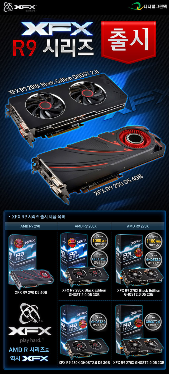 [제품] 디지탈그린텍, XFX 라데온 R9 200 시리즈 출시